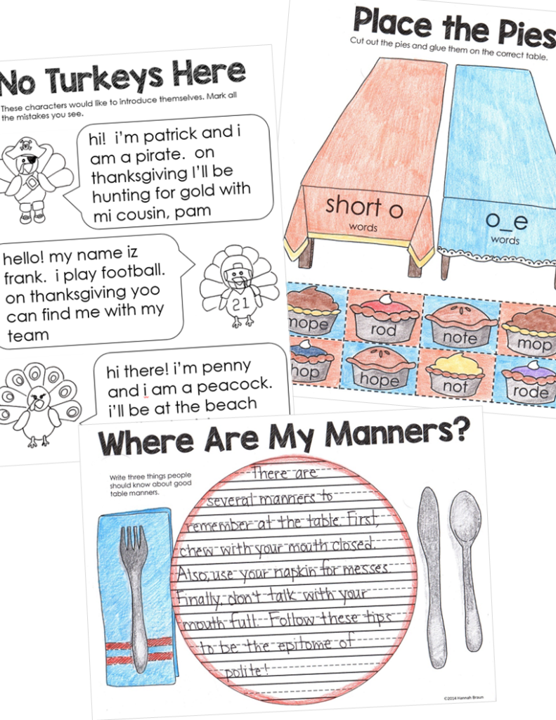 Thanksgiving Packet 1st - The Classroom Key
