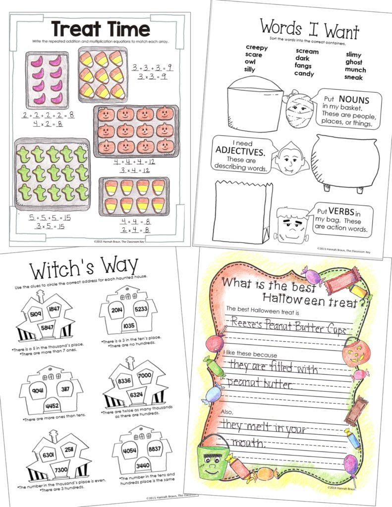 Halloween Packet 3rd - The Classroom Key