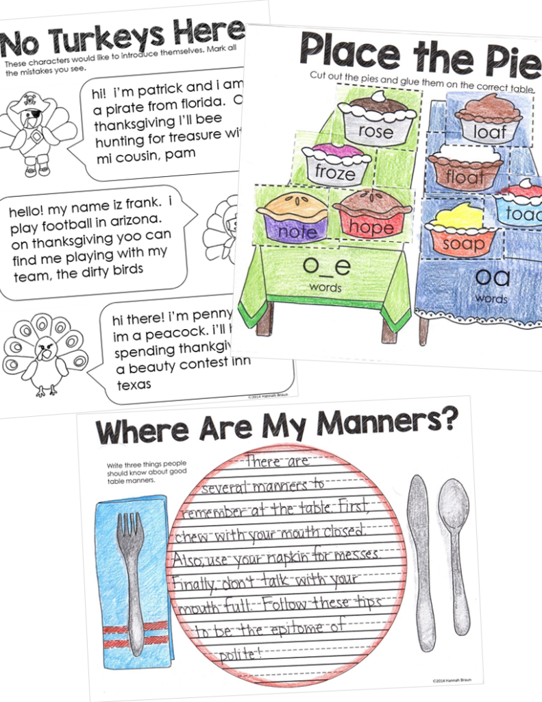 Thanksgiving Packet 2nd - The Classroom Key