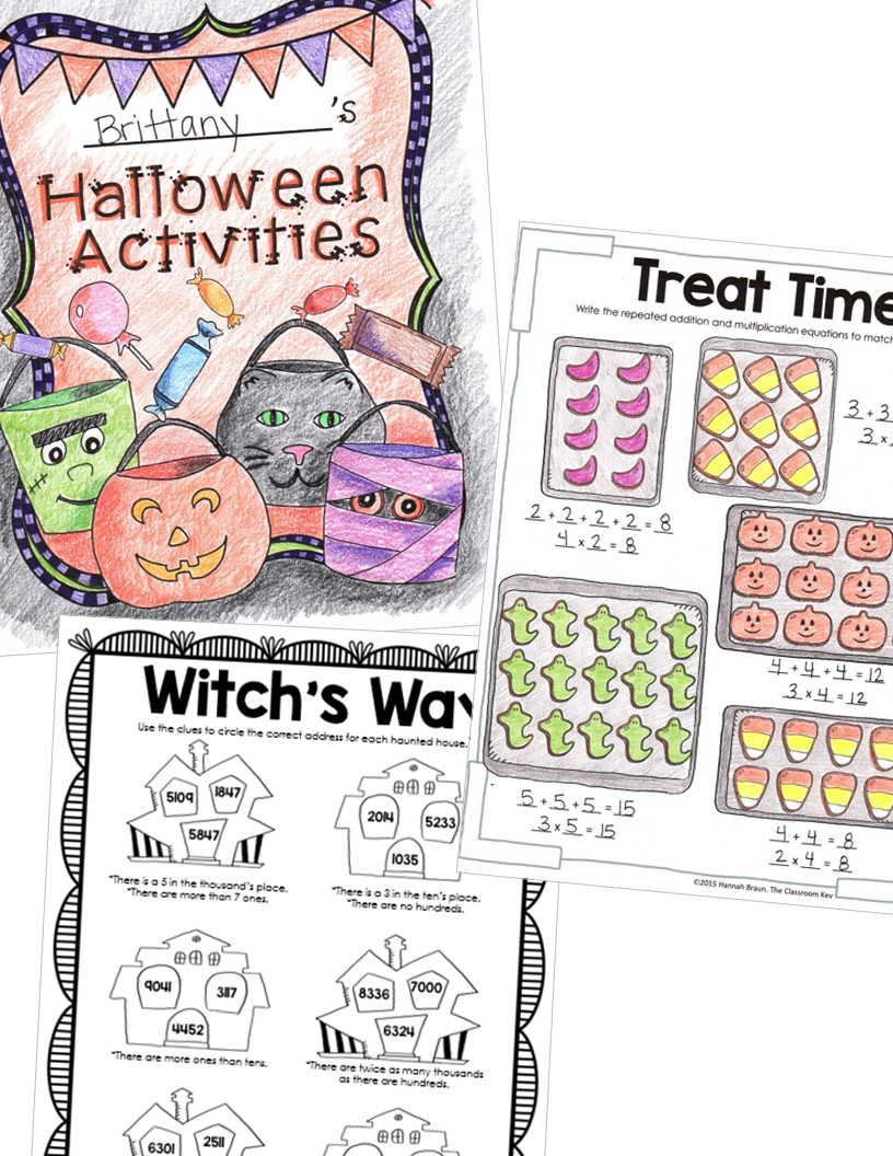 Halloween Packet 3rd - The Classroom Key