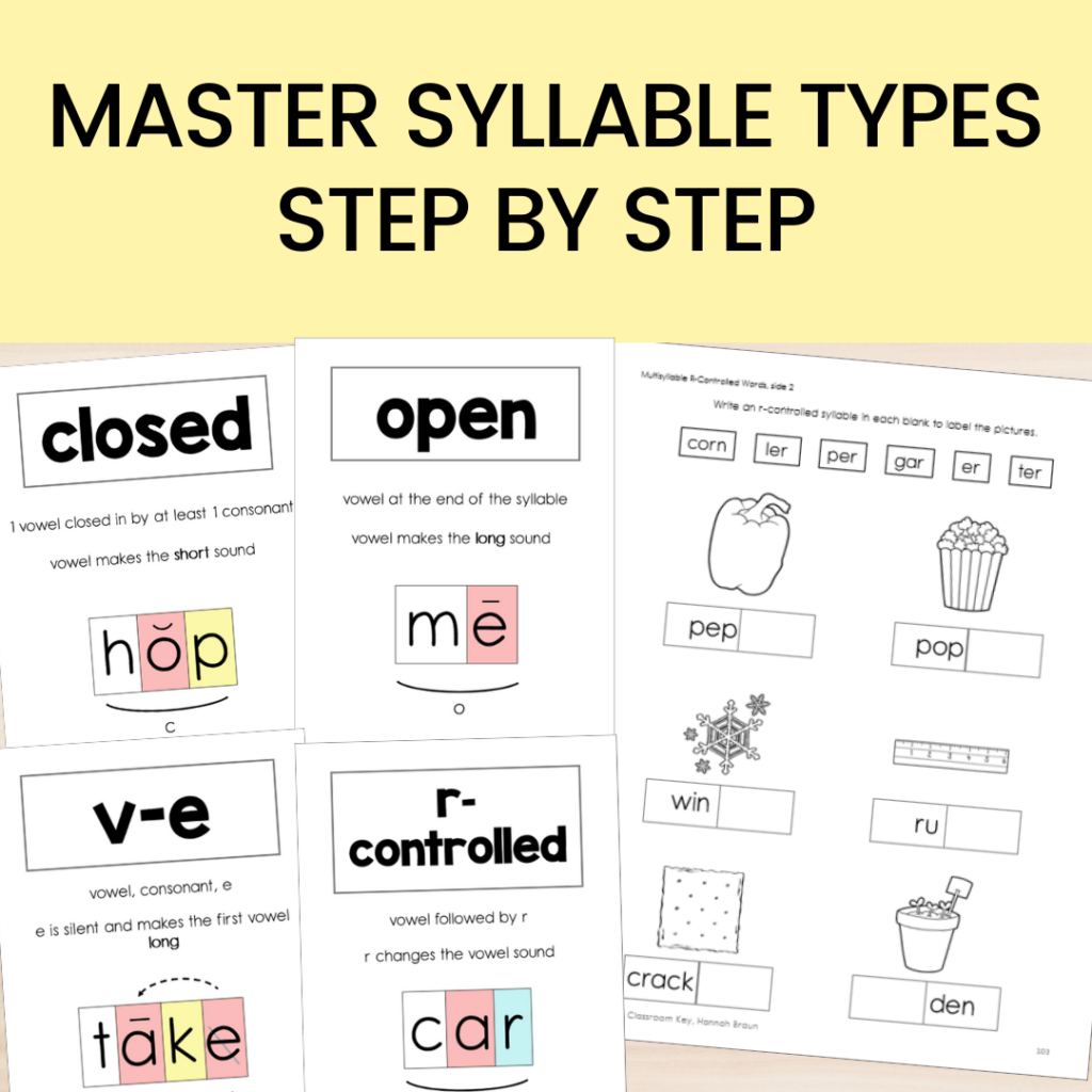 Syllable Types Unit - The Classroom Key