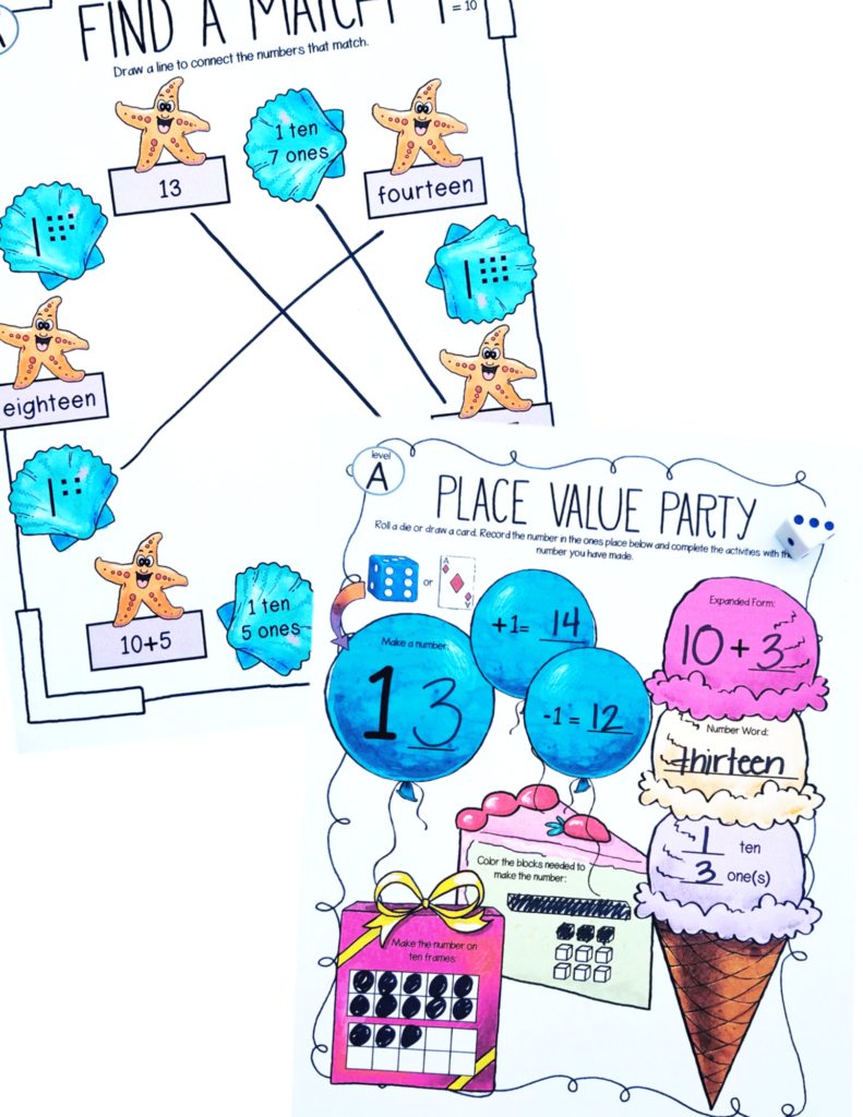 Place Value Centers 10-19 - The Classroom Key