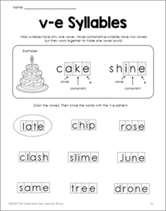 Syllable Types Unit - The Classroom Key