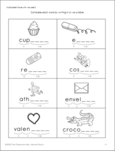 Syllable Types Unit - The Classroom Key