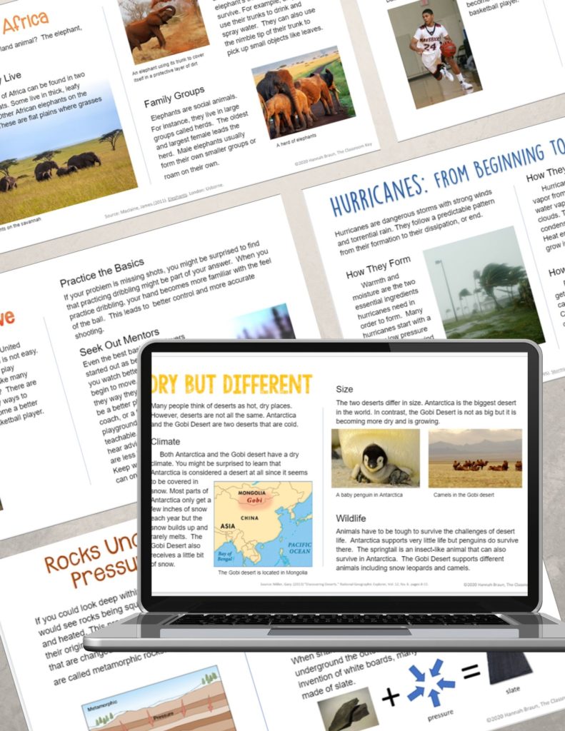 Text Structures Unit - The Classroom Key