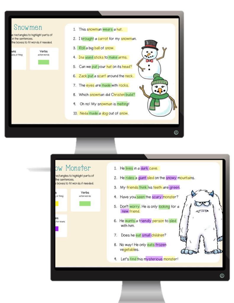 Parts of Speech, Winter | Google - The Classroom Key